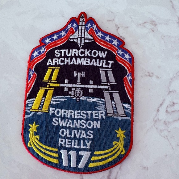 Design | Nasa Space Shuttle Sts117 Mission Crew Patch Sewon Embroidered ...